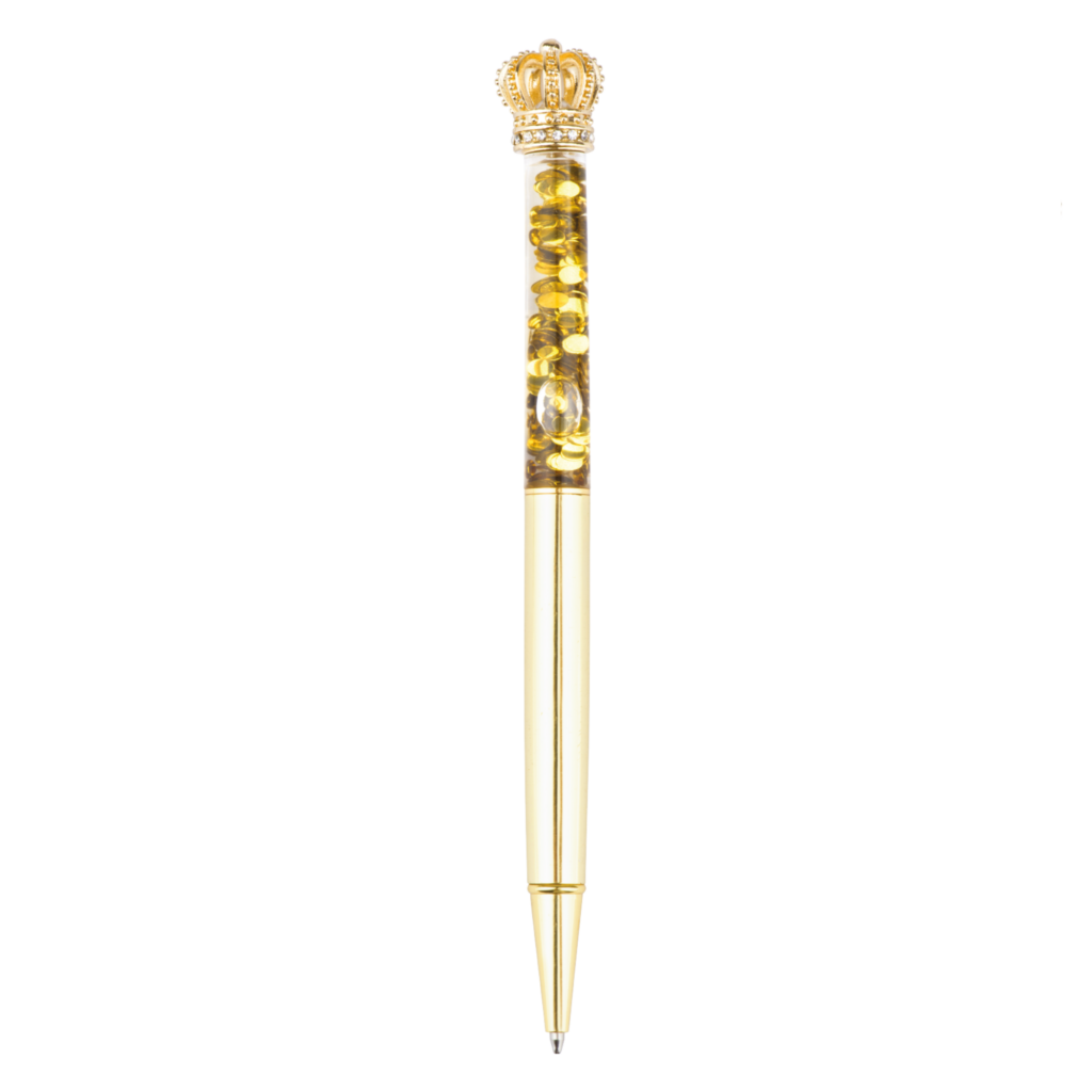 Floating Glitter King Crown Pen - The Souvenir Collection